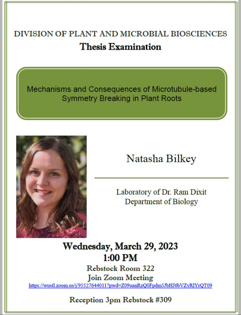 Speaker: Natasha Bilkey - "Mechanisms and Consequences of microtubule ...