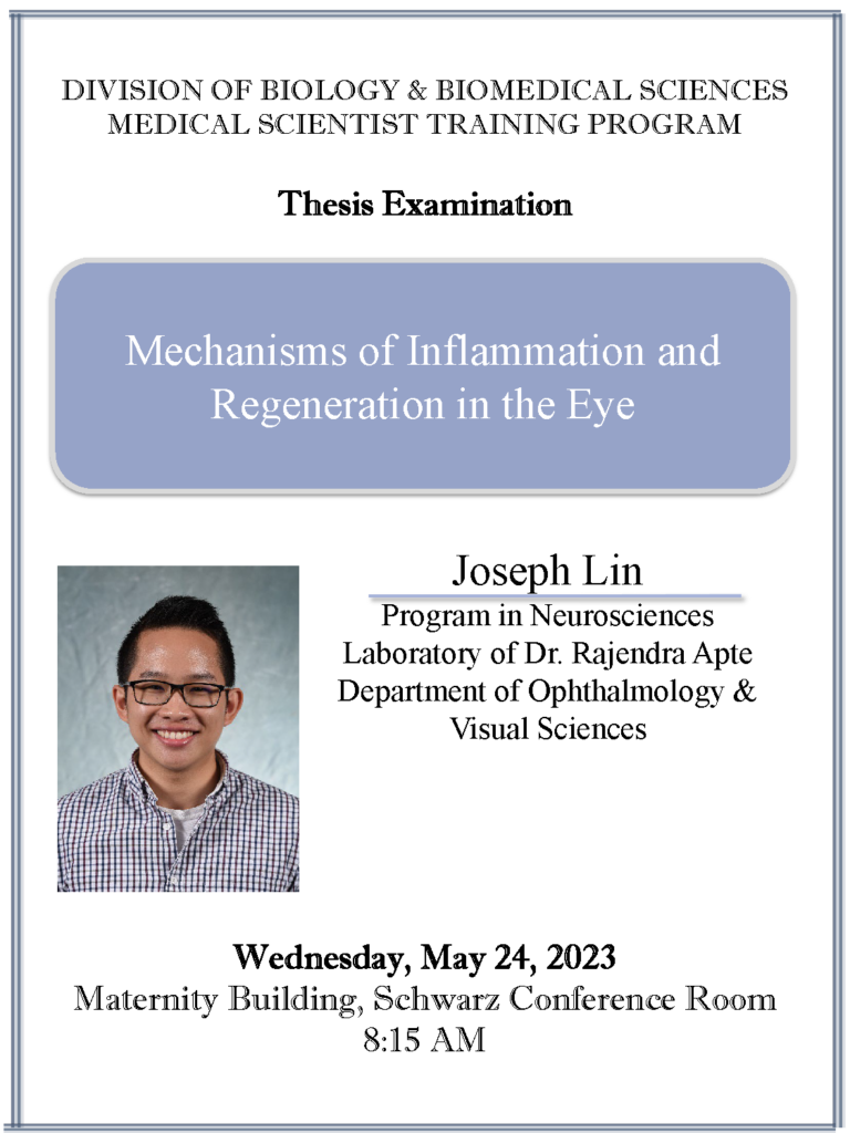 Speaker: Joseph Lin - "Mechanisms of Inflammation and Regeneration in ...