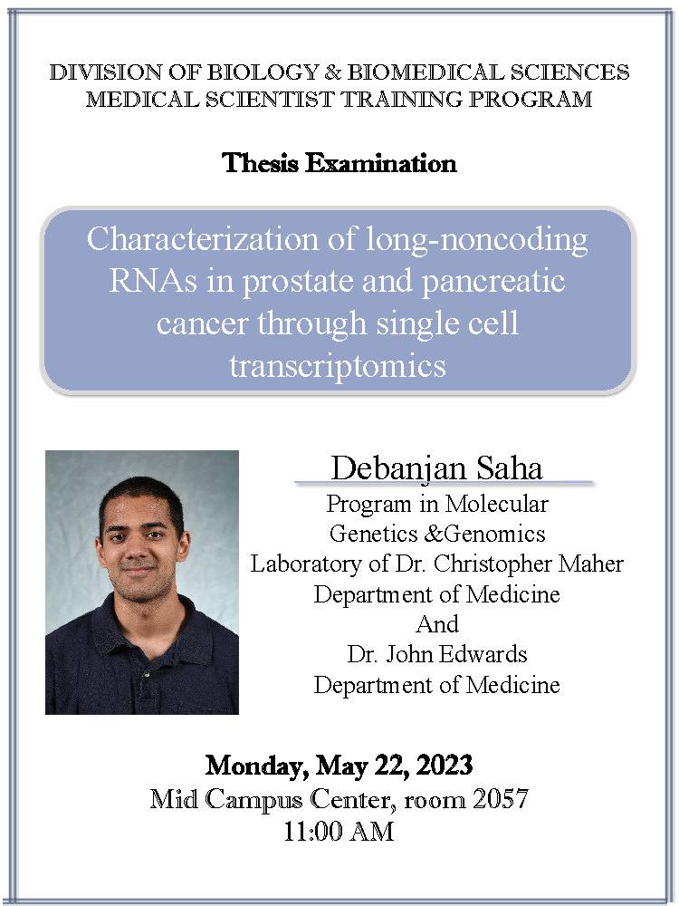 Speaker: Debanjan Saha - "Characterization of long-noncoding RNAs in ...
