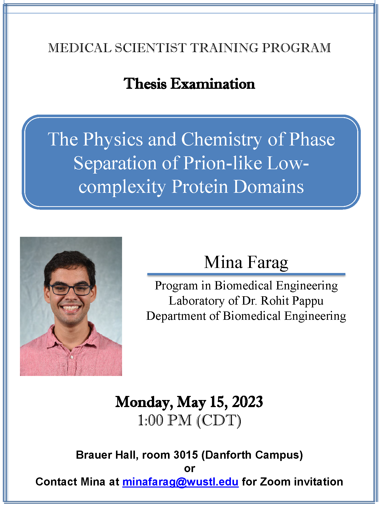 Speaker: Mina Farag - "The Physics and Chemistry of Phase Separation of ...